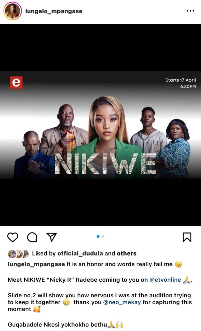 Lungelo Mpangase Scores New Acting Gig In An Etv Drama - OkMzansi